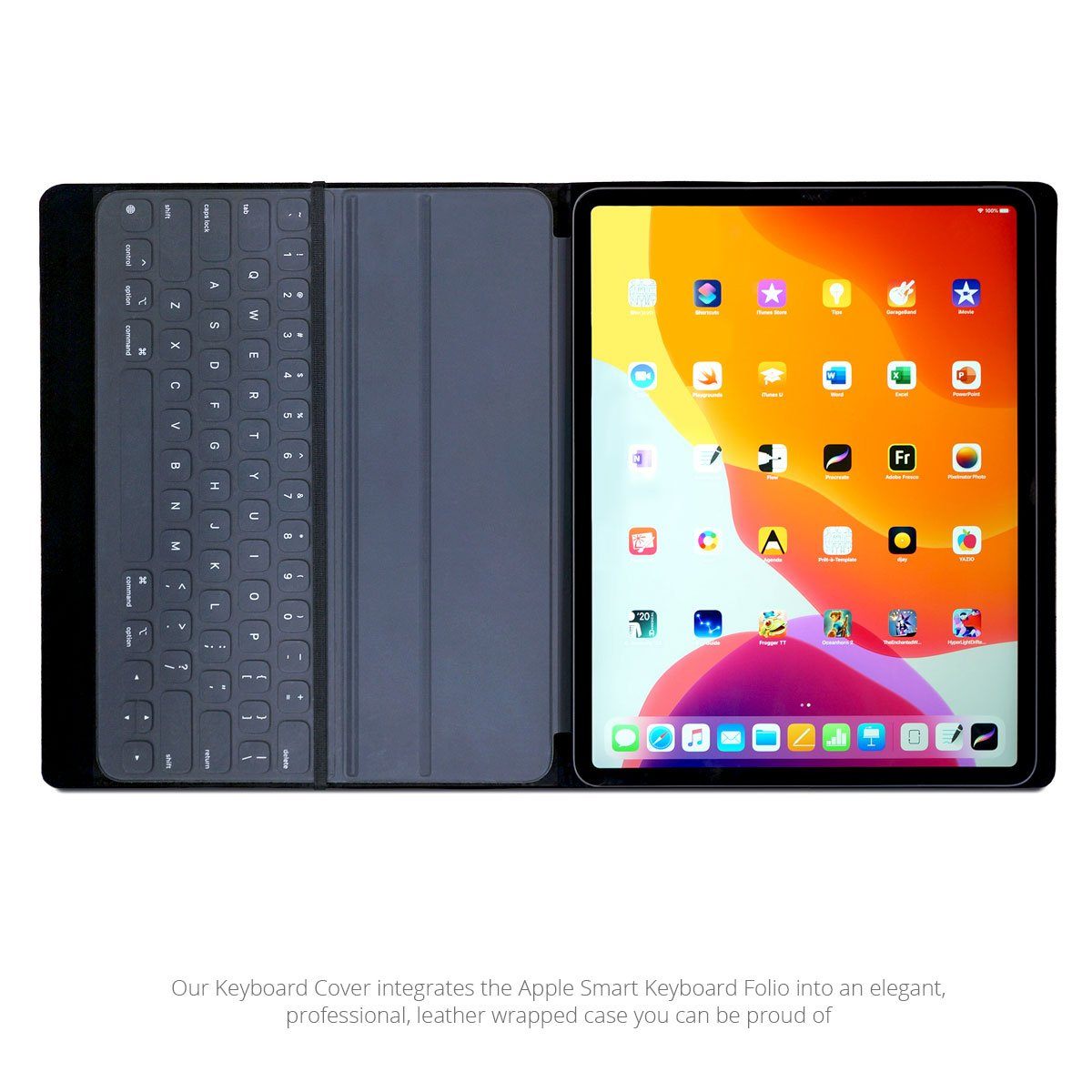 Stunning Leather iPad Pro Keyboard Cover for 12.9 3rd Gen