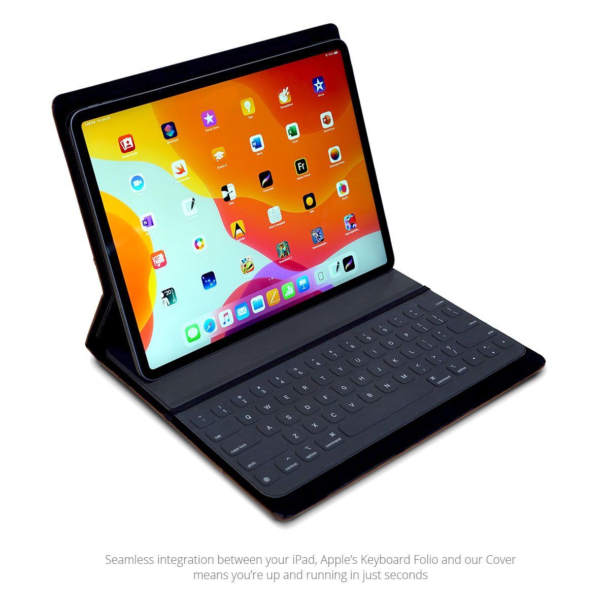 Stunning Leather iPad Pro Keyboard Cover for 12.9 3rd Gen